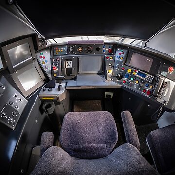 "Inside the driving cab of a class 800 Azuma Train" Greeting Card for ...
