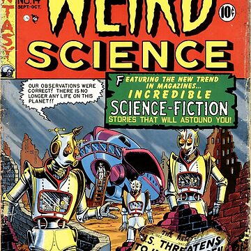 "Weird and Science - Vintage Comic Book Cover -1950s sci-fi Artwork ...