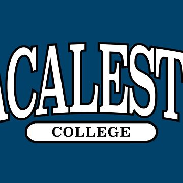 "macalester college - serif font curved " Throw Blanket for Sale by ...