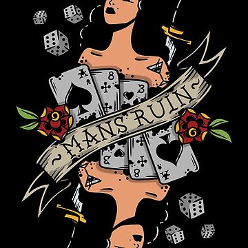 "MAN'S RUIN" Sticker for Sale by Felix Porin | Redbubble