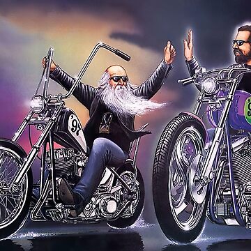 "Motorcycle Art - David Mann -View of an Easy Rider" Art Print for Sale ...