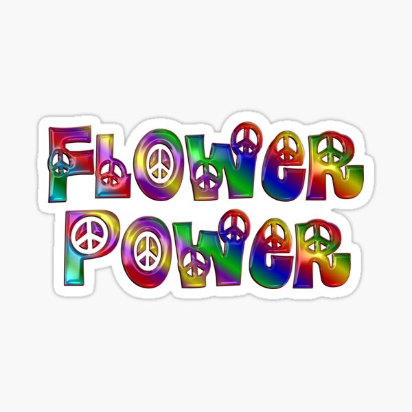 60s Flower Power 1960s Stickers | Redbubble