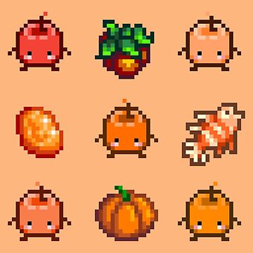 "Stardew Valley Orange Junimo Set" Sticker for Sale by shadowcass ...
