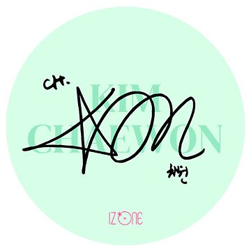 "IZ*ONE Kim Chaewon Signature Sticker" Sticker for Sale by Fortune Cat ...