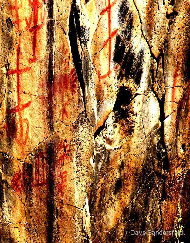 "Red Hematite & White Paint Pictograph in Picture Gorge, OR" by Dave ...