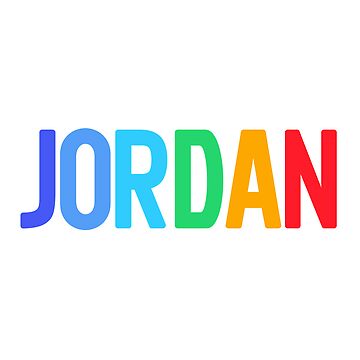 "Jordan Name" Sticker for Sale by A-Personalised | Redbubble