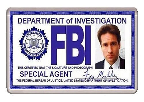 "fox mulder the x files id" by electricgal | Redbubble