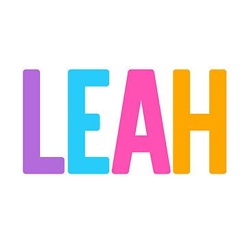 "Leah" Sticker for Sale by A-Personalised | Redbubble
