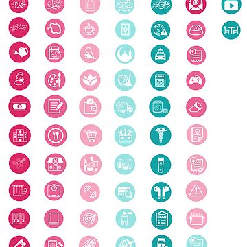"functional icon sticker sheet" Sticker for Sale by CallidleDesigns ...