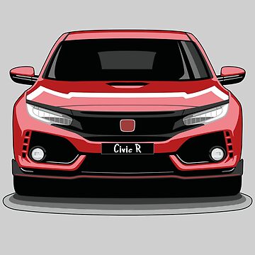 "Civic type r fk8 - vector drawing" Sticker by yohannlp | Redbubble