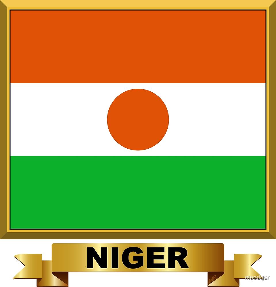 "NIGER Flag Gifts, Masks, Stickers & Products (N)" by mpodger | Redbubble