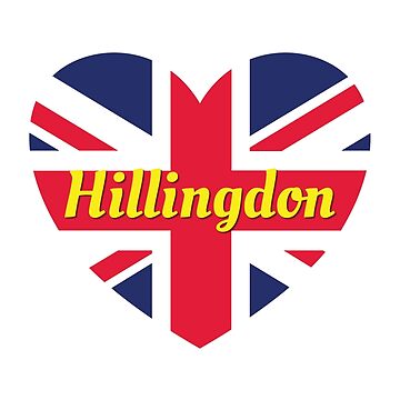 "Hillingdon England UK British Union Flag Heart on White" Poster for ...
