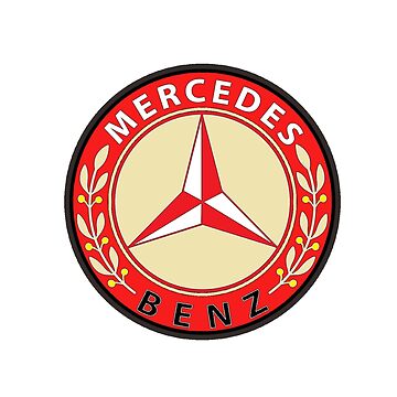 "Mercedes logo in red" Sticker for Sale by Whiatts-store | Redbubble