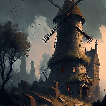 "Dungeons and Dragons Windmill Town Landscape" Poster for Sale by Ozy ...