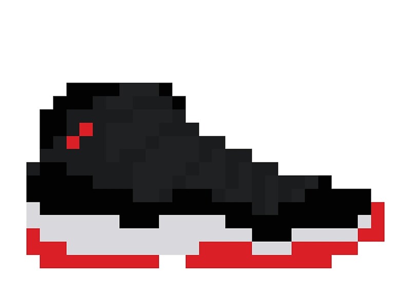"8-bit Jordan 11s - Alternate" by soujohn | Redbubble