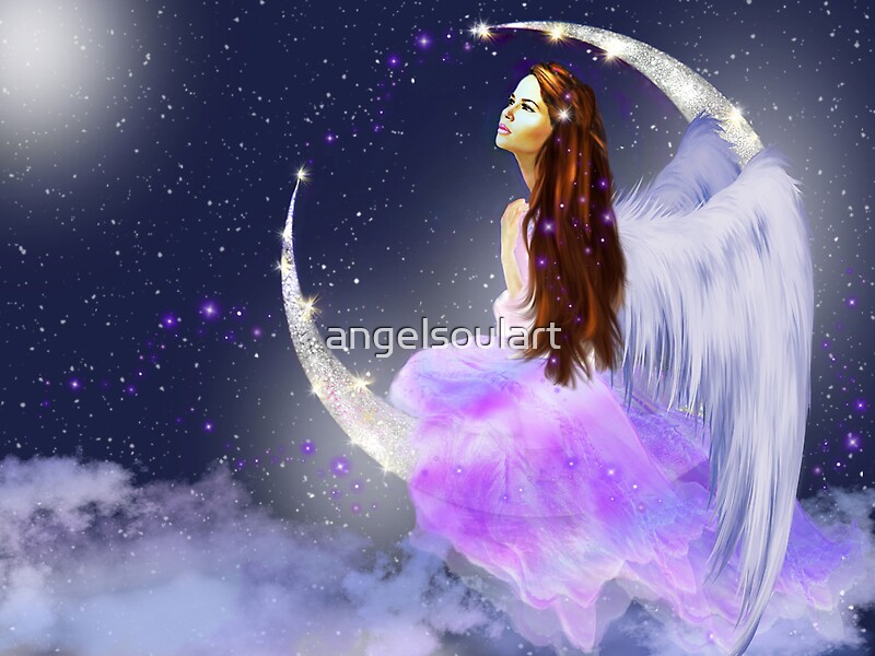 "Moonlight Angel" by angelsoulart | Redbubble