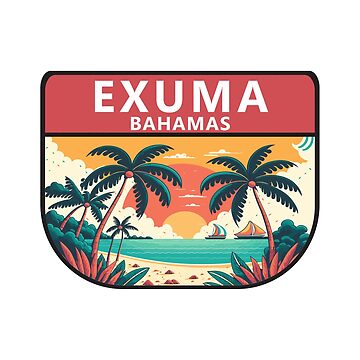"Exuma Bahamas Retro Emblem" Sticker for Sale by KrisSidDesigns | Redbubble
