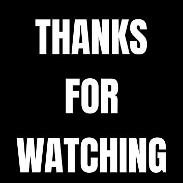 "Thanks For Watching" Sticker for Sale by jaya68903 | Redbubble