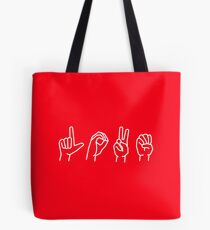 Sign Language Tote Bags | Redbubble