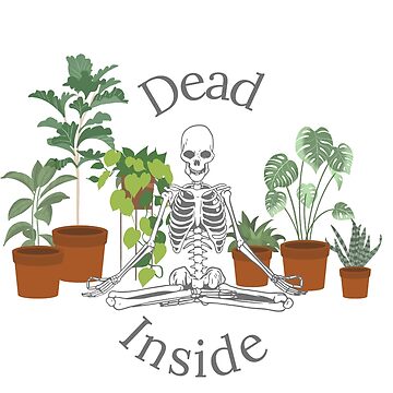 "Dead Inside " Sticker for Sale by TarasTees | Redbubble