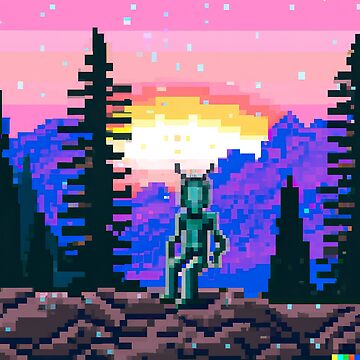 "Pixel Art Alien" Poster for Sale by Psychonaught99 | Redbubble
