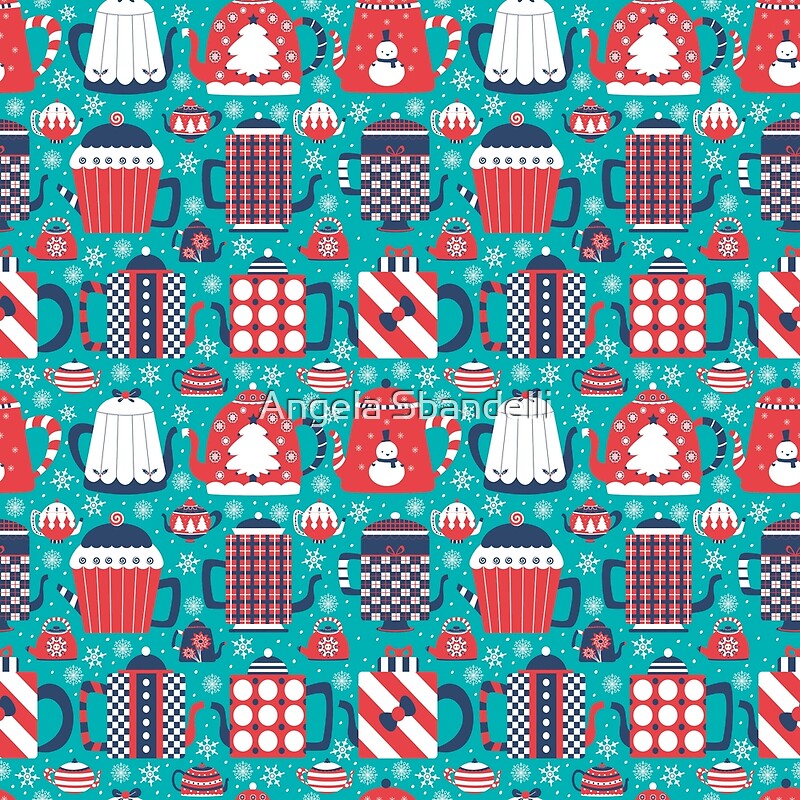 "teapot repeat pattern" by Angela Sbandelli | Redbubble