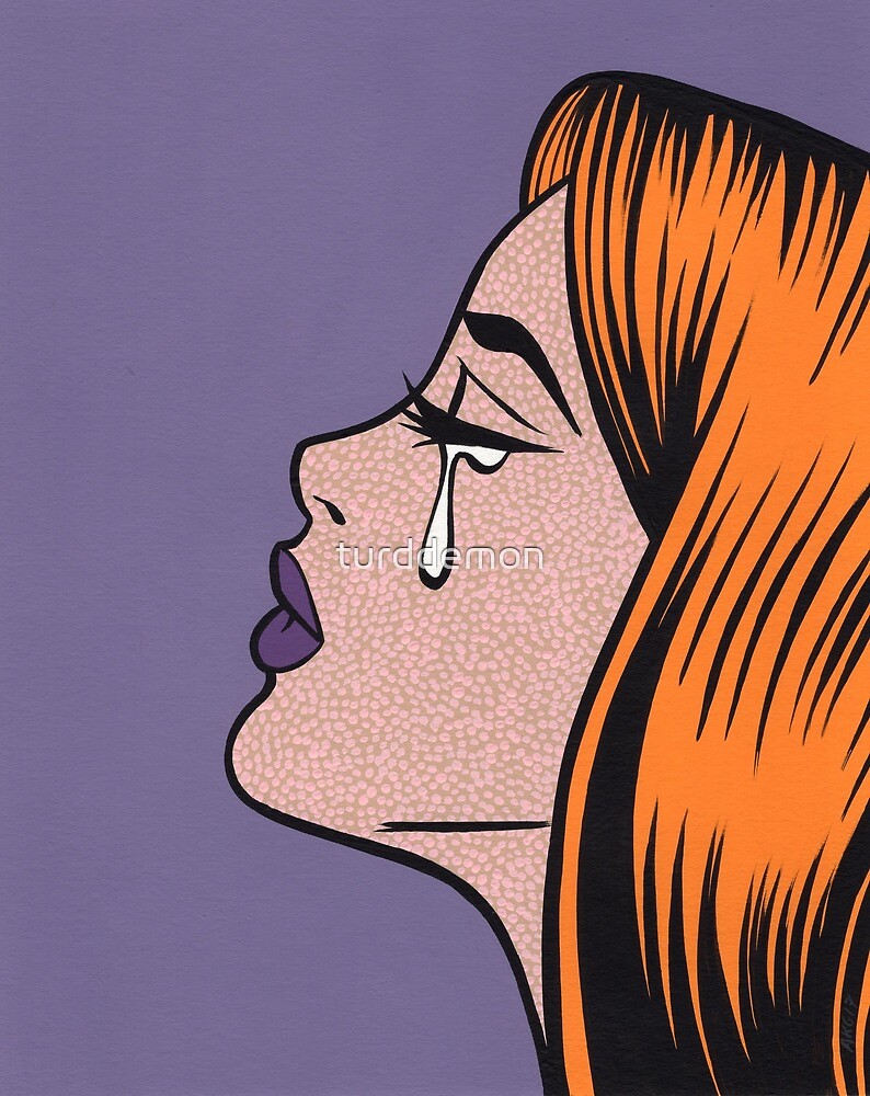 "Crying Ginger Comic Girl" by turddemon | Redbubble
