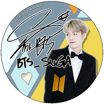 "BTS Signature Series SUGA Min Yoongi Autograph Kpop" Sticker for Sale ...