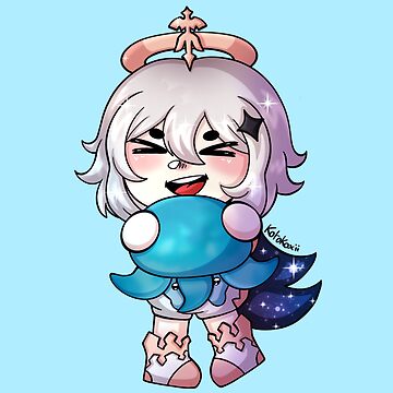 "Genshin impact Paimon fungi chibi artwork " Art Print for Sale by ...