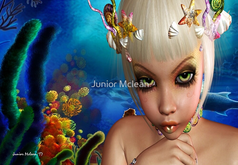 "Alternate Sea Mermaid " by Junior Mclean | Redbubble
