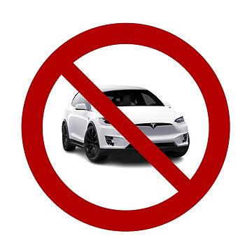 "No Tesla, Say no to electric cars. save the engine" Sticker for Sale ...