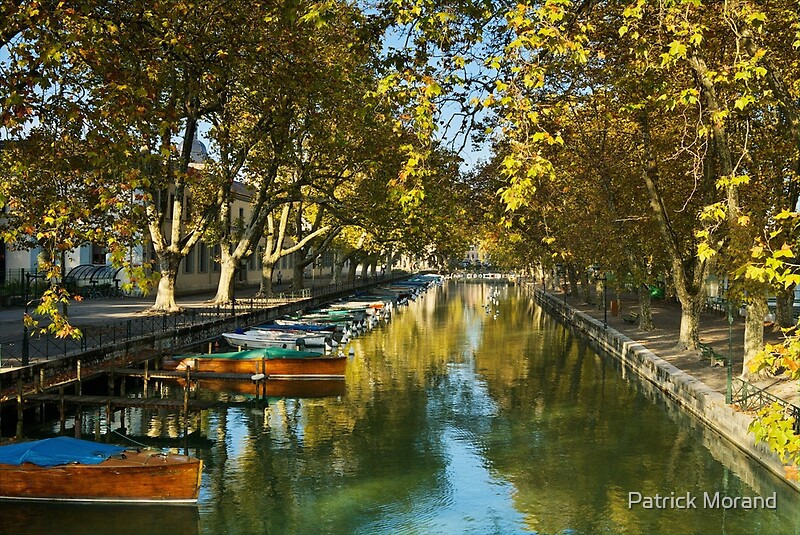 "Annecy - Autumn colors over the channel" by Patrick Morand | Redbubble