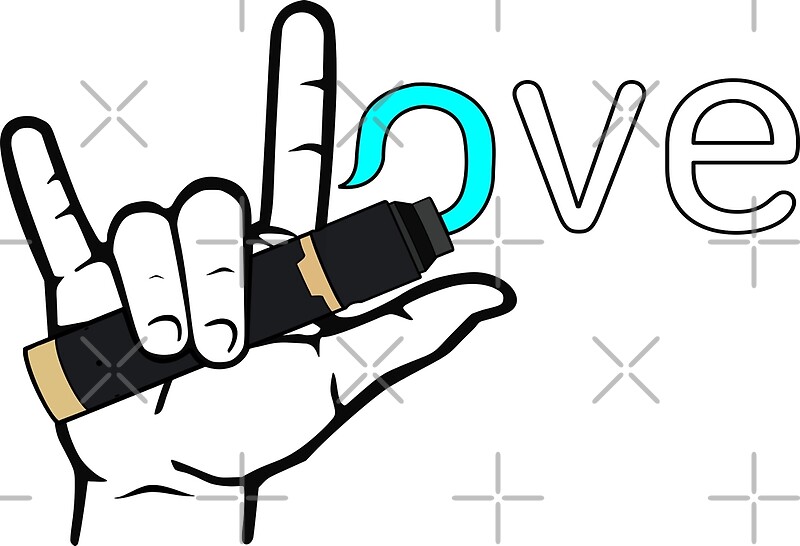 "Vapor sign language Love mod vape " by moonmorph | Redbubble