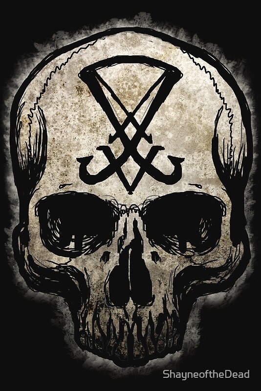 "Sigil of Lucifer Skull" by ShayneoftheDead | Redbubble