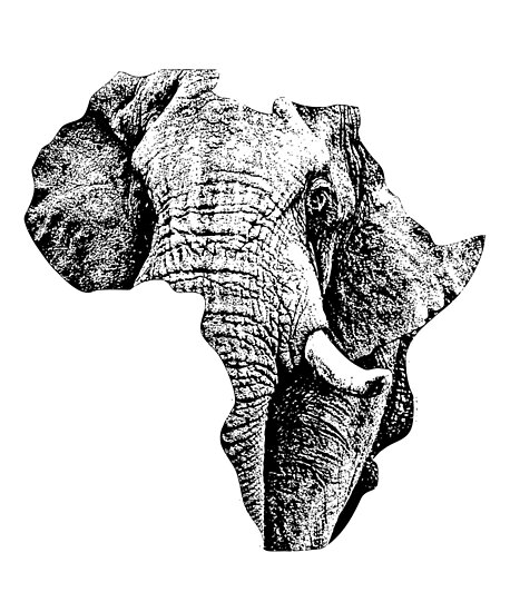 "African Elephant in Shape of Africa" Poster by scotch | Redbubble