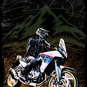 "Honda Transalp 750 XL Desert" Sticker for Sale by Evomotoarte | Redbubble