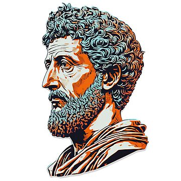 "Marc Aurel self-reflections" Sticker by leonoben | Redbubble