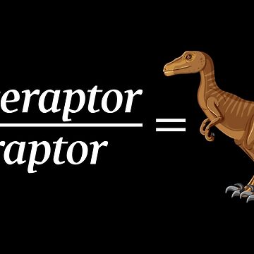 "Velociraptor Math - Funny Dinosaur Velocity Formula" Sticker for Sale ...