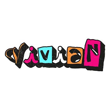 "VIVIAN Custom Text Birthday Name" Sticker for Sale by Danylo ...