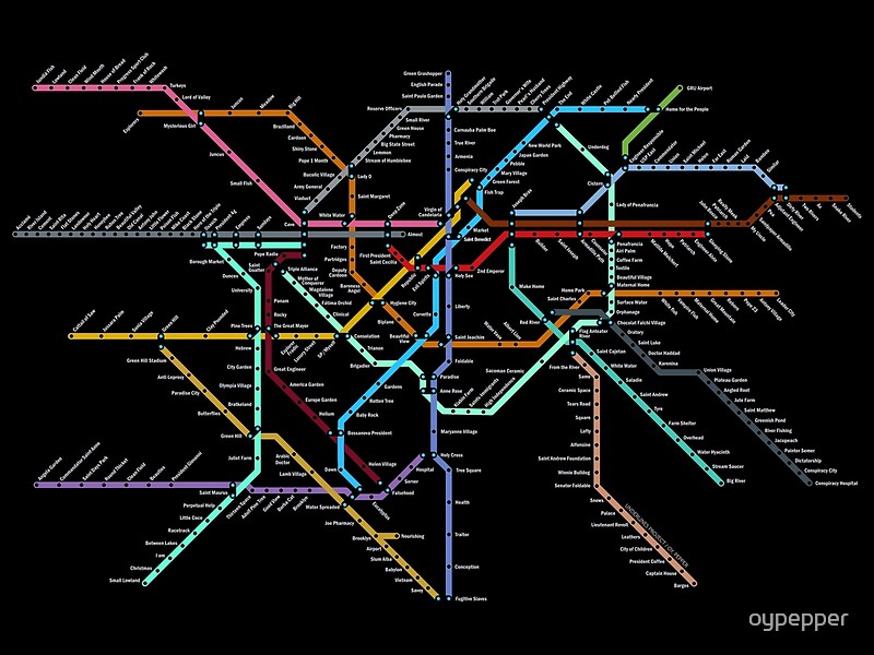 "a subway map" by oypepper | Redbubble