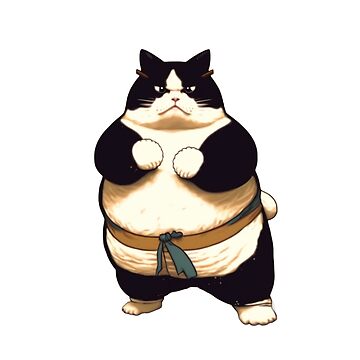 "SUMO CAT" Sticker for Sale by BNZ3 | Redbubble