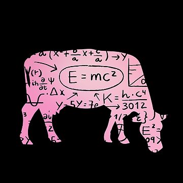 "Pink version of Meet "The Calculus cow" Cow puns Cowculus" Sticker for ...