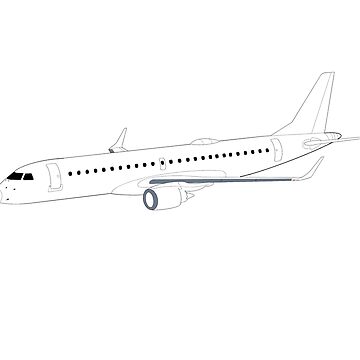 "Embraer 190 " Sticker for Sale by SeanReagin | Redbubble