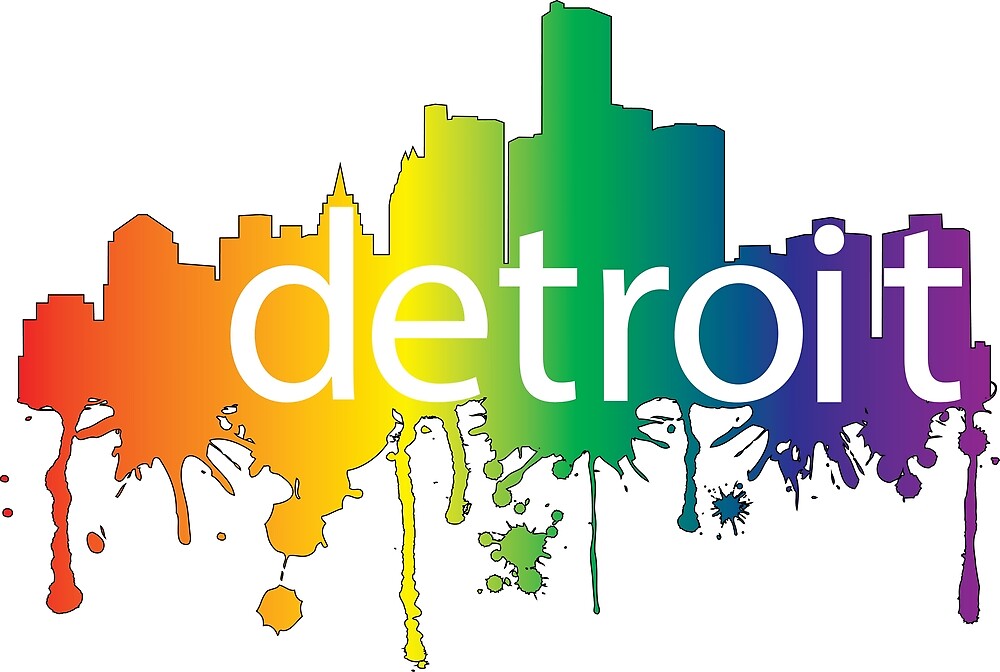 "Detroit Rainbow" by jellopuddin | Redbubble