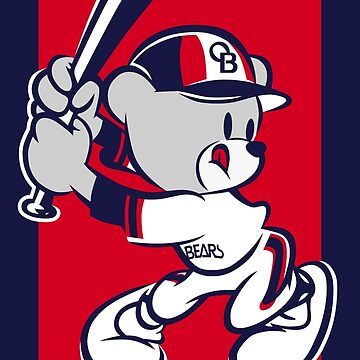 "90's Batting OB BEAR on NAVY" Poster for Sale by SeoulSights | Redbubble