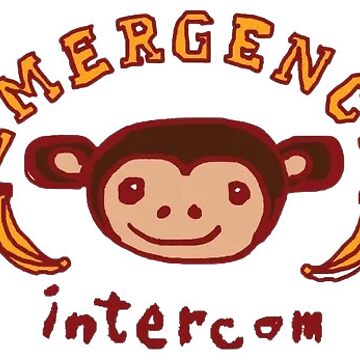 "Emergency Intercom Monkey " Sticker for Sale by kaileyso | Redbubble