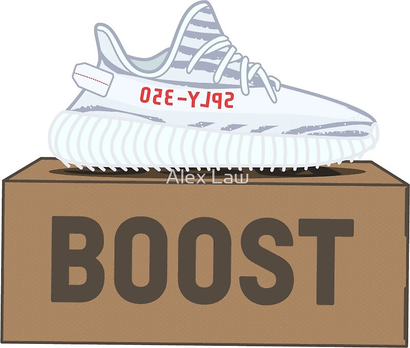 "Yeezy Boost 350 V2 | Blue Tint Box" by Alex Law | Redbubble