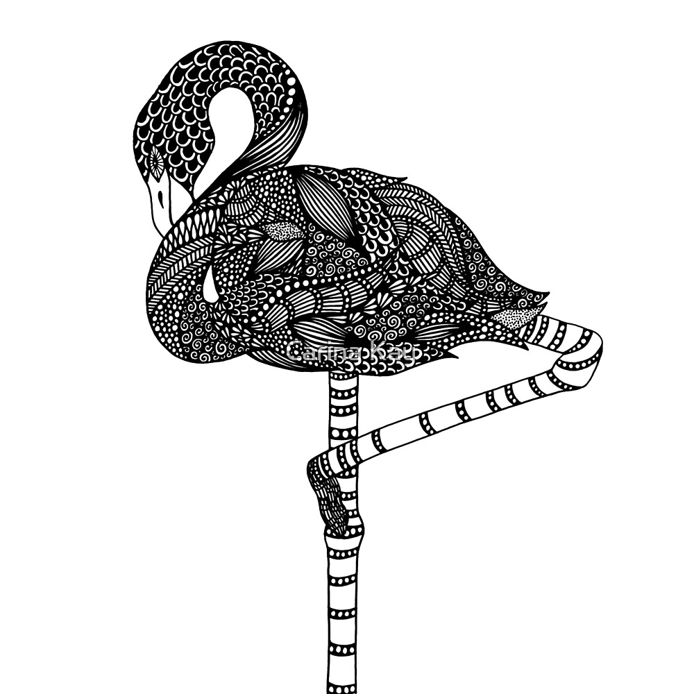 "Zentangle Flamingo " by Carina Kay | Redbubble