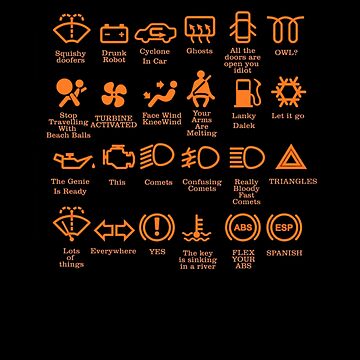 "Funny car dash icons, Funny Cars - Gift For car lover" Sticker for ...