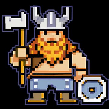 "Viking Dwarf - Strike The Earth - Dwarf Fortress - Pixel game" Poster ...